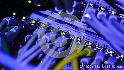 Pink data stock footage. Video of firewall, port, connectors - 38523837