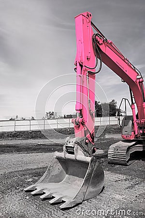 Pink Excavator Bucket Royalty-Free Stock Photography | CartoonDealer ...