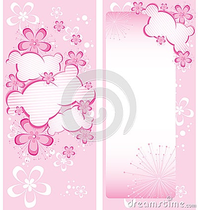 Pink Floral Brochure Template Royalty Free Stock Image - Image: 9957496