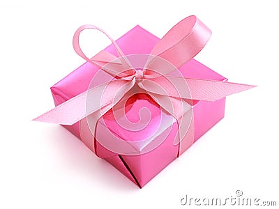 Pink gift box stock image. Image of decoration, festive - 7228639