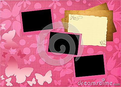 Pink Girly Framework Template Stock Photo | CartoonDealer.com #13612632
