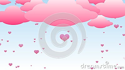 Pink hearts animation stock video. Video of affection - 84832117