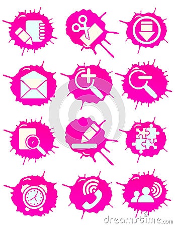 Pink Icons Royalty Free Stock Image - Image: 14630306