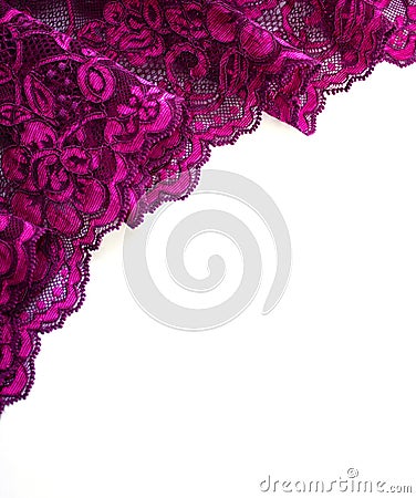 Pink Lace Border On White Stock Photo - Image: 14867220