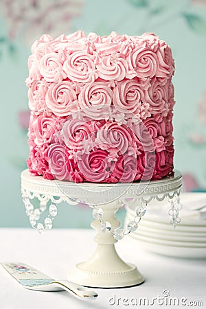 Pink Ombre Cake Stock Images - Image: 25034354