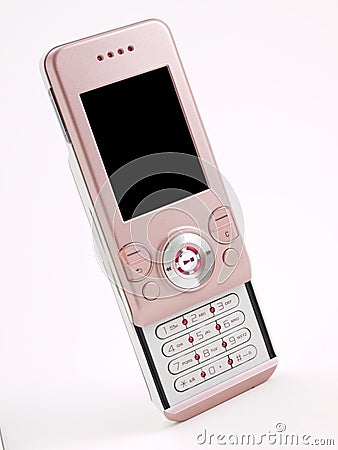 Pink Slider Cell Phone Right Angle Perspective Royalty Free Stock ...