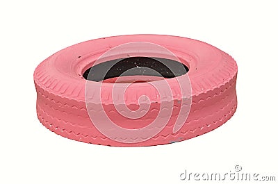 Pink Tire On White Background Royalty-Free Stock Photography ...