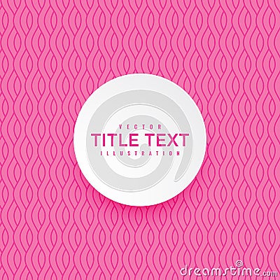Pink Wavy Background With Rounded Label Cartoon Vector | CartoonDealer ...