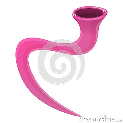 Pink Worm Parasite Icon, Cartoon Style Vector Illustration ...