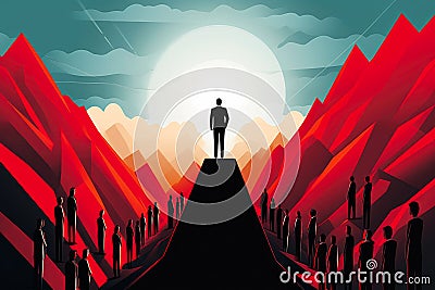 Pinnacle Of Success: Leadership Vector. Royalty-Free Stock Photo ...