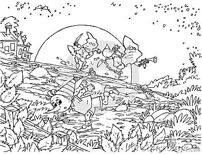 Pinocchio And Two Robbers Royalty-Free Illustration | CartoonDealer.com ...