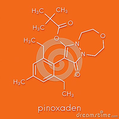 Pinoxaden Herbicide Molecule. Skeletal Formula Stock Photography ...