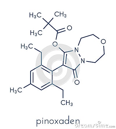 Pinoxaden Herbicide Molecule. Skeletal Formula Cartoon Vector ...