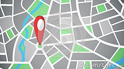 Red pinpoint on the map stock video. Video of distance - 149957969