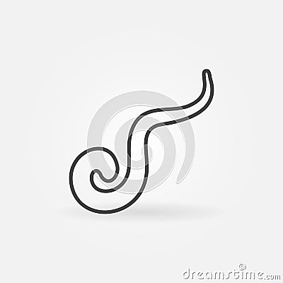 Pinworm Vector Concept Simple Icon In Outline Style | CartoonDealer.com ...