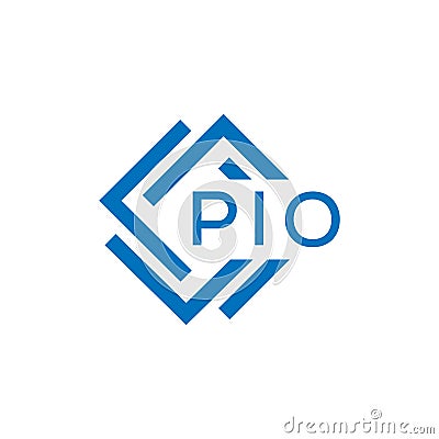 PIO Letter Logo Design On White Background. PIO Creative Circle Letter ...