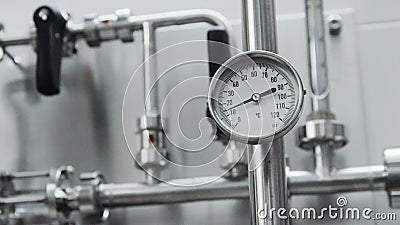 Pipe Pressure-gauge Manometr in the Lab Stock Footage - Video of piping ...