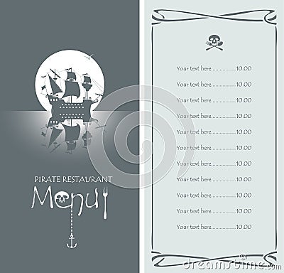 Pirate Menu Vector Illustration | CartoonDealer.com #53552188