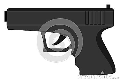 Pistol Glock, Illustration, Vector | CartoonDealer.com #160173570