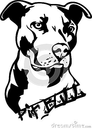 Pit Bull Dog Illustration Royalty-Free Cartoon | CartoonDealer.com #6090422