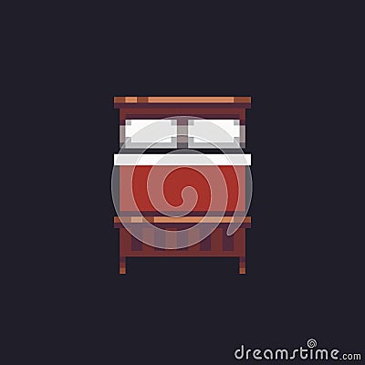 Pixel Art Bed Vector Illustration | CartoonDealer.com #122886658