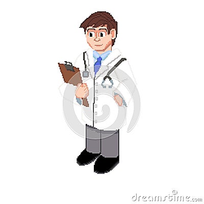 Pixel Art: Doctor Sprite Stock Photography | CartoonDealer.com #194149388