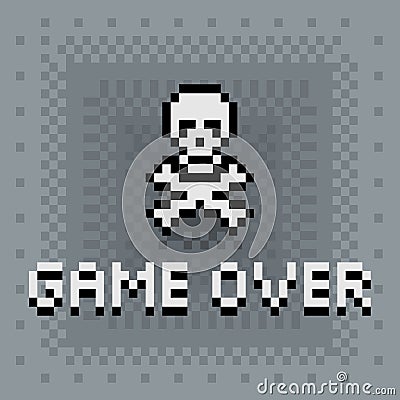 Pixel Art Game Over Sign Stock Vector - Image: 51880045