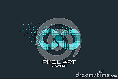 Pixel Art Of The Infinity Logo. Cartoon Vector | CartoonDealer.com ...