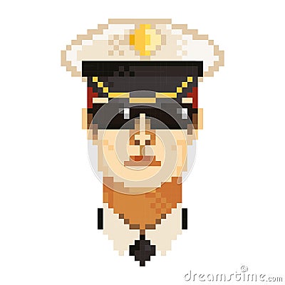 Pixel Art Pilot. Vector Illustration Decorative Design | CartoonDealer ...