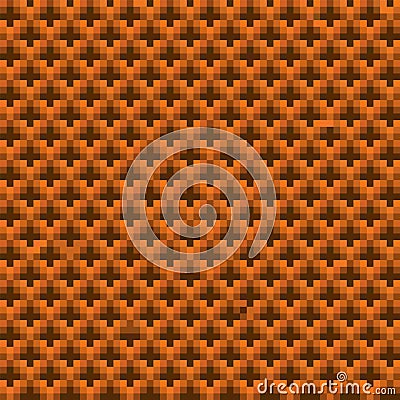 Pixel Art Seamless Pattern, Waffle Texture Cartoon Vector ...