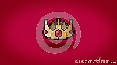 Pixel 8 Bit Royal Crown Background - High Res Wallpaper Royalty-Free ...