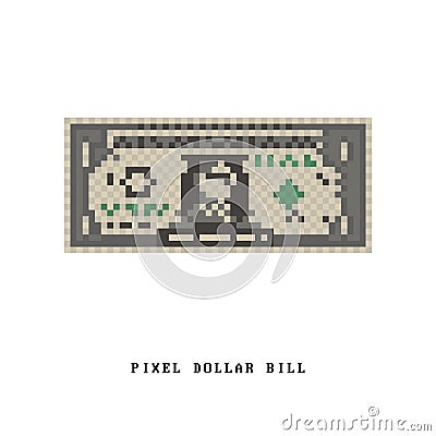 Pixel Dollar Bill Stock Illustration - Image: 39703988