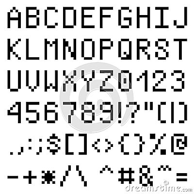 Pixel Font Royalty Free Stock Image - Image: 6243286