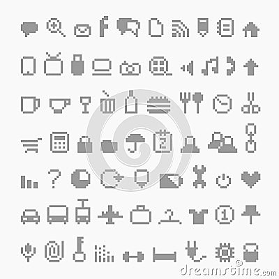 Pixel Icons Royalty Free Stock Image - Image: 26394876