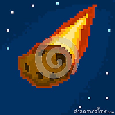 Pixel Meteorite Stock Photography | CartoonDealer.com #97252574
