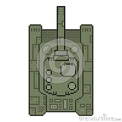 Pixel Military Tank Top Stock Vector - Image: 59174863