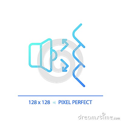 Pixel Perfect Sound Deflection Gradient Thin Linear Icon Cartoon Vector ...