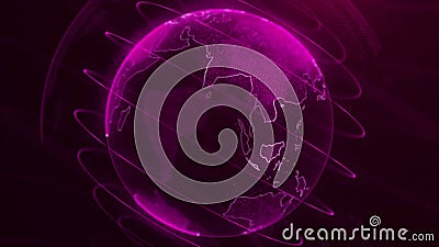 Pixel Planet Earth Animation. Animation of Space with Digital Exploding ...