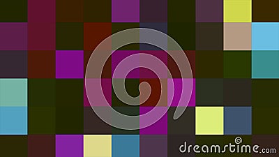 Pixelated Blinking Background, Seamless Loop. Motion. Screen of Many ...