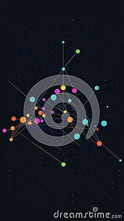 Pixelized Scatterplot Graph With Colorful Dots Showing Correlation ...