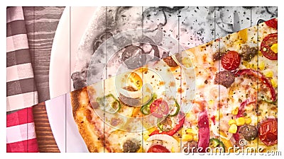 Pizza Slide Show Modern Dynamic Presentation Stock Video - Video of ...