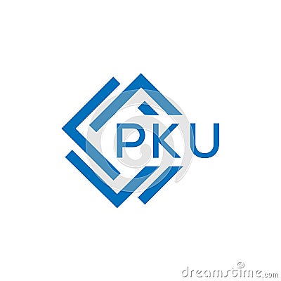 PKU Letter Logo Design On White Background. PKU Creative Circle Letter ...