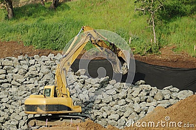 Placing RipRap Stock Image - Image: 29531481