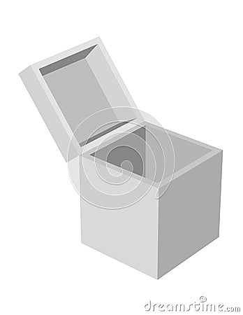 Plain Box Open Lid Royalty Free Stock Images - Image: 9946819
