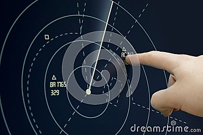 Plane On Radar Royalty Free Stock Images - Image: 12987989