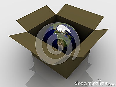 Planet Earth In A Box Stock Image | CartoonDealer.com #2844631