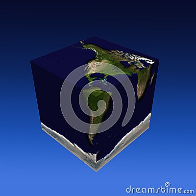 Planet Earth In Cube Shape Royalty-Free Stock Photography ...