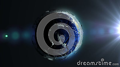 Planet Earth in the Form of a Ball in Space, Maps and Textures Provided ...