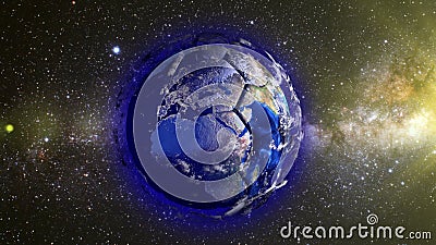 Planet Earth in the Form of a Ball in Space, Maps and Textures Provided ...