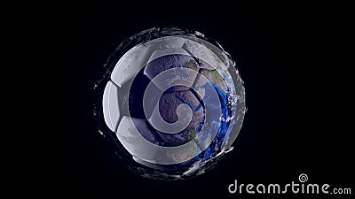 Planet Earth in the Form of a Ball in Space, Maps and Textures Provided ...